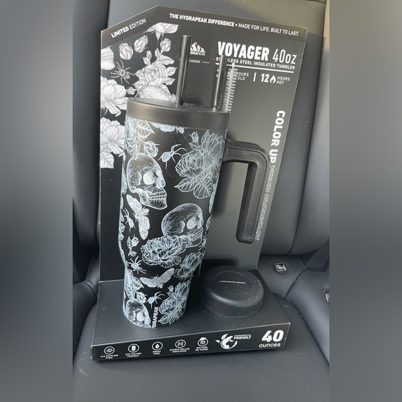 Hydrapeak | Dining | Hydrapeak Voyager 4 Oz Handle And Straw Lid Black ...